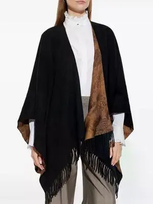 FERRAGAMO Fringed Double-sided Poncho