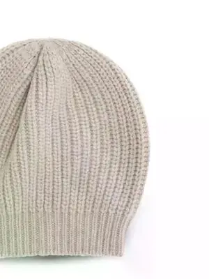 Brunello Cucinelli Ribbed-knit Beanie Hat - Neutrals