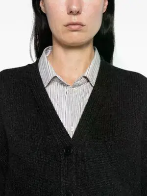 THE ROW Ribbed-knit V-neck Cardigan