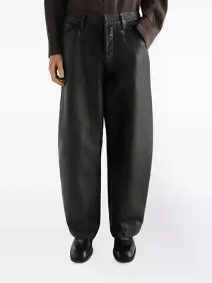 LEMAIRE Oversized Workwear Pants In Coated Denim