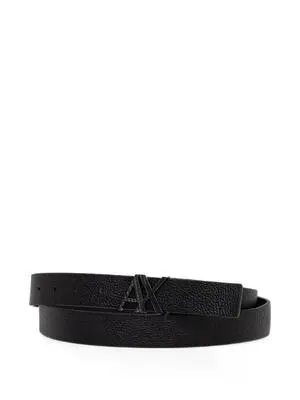 Armani Exchange Logo-plaque Reversible Belt - Black