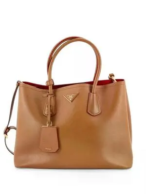 Prada Cuir Double Saffiano Leather Medium Tote Bag