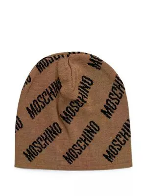 Moschino Logo-print Beanie Hat - Brown