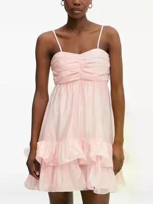 MORGAN Ruched Tiered Mini Dress