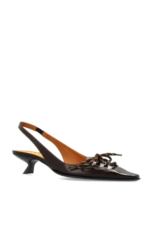 Marni Leather Heeled Shoes - Brown