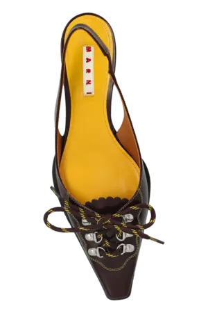Marni Leather Heeled Shoes - Brown