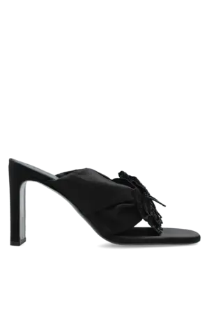 ROTATE BY BIRGER CHRISTENSEN Embellished Floral Mules - Black