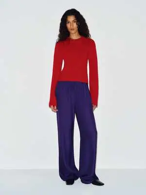 REFORMATION Ashley Regenerative Wool Crew Sweater - Red