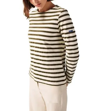 Saint James Merivelours Breton Velvet Stripe Top