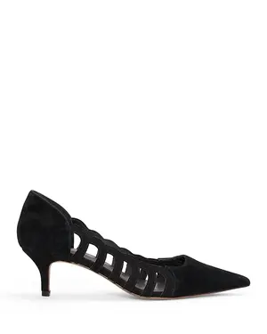 PHASE EIGHT Cut Out Suede Pumps - Black