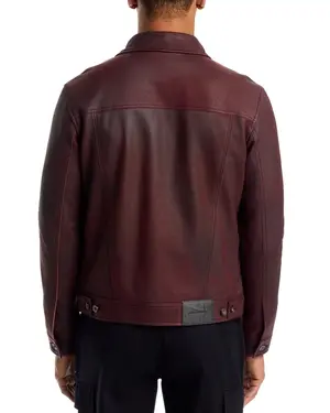 John Varvatos Andrew Leather Trucker Jacket