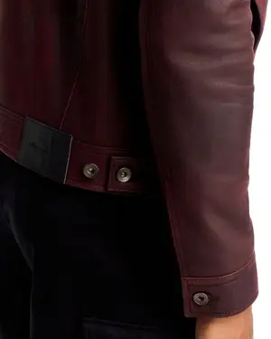 John Varvatos Andrew Leather Trucker Jacket