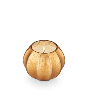 ILLUME Noble Holiday Collection, Woodfire, Mercury Pumpkin Candle, 8.6 Oz