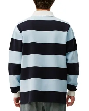 LATE CHECKOUT Ritz Carlton Stripe Cotton Rugby Polo Shirt