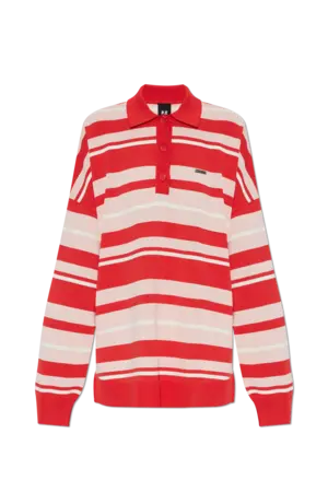 P.E Nation Strata' Long Sleeve Polo - Red