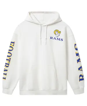 Junk Food Clothing Los Angeles Rams Graphic Hoodie - White