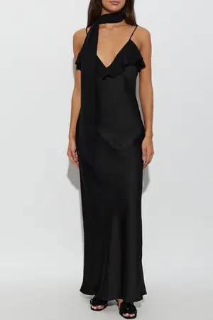 ROTATE BY BIRGER CHRISTENSEN Satin Dress With Shawl