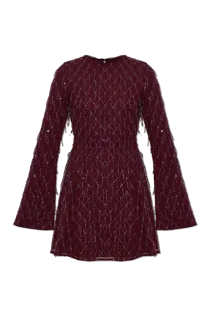 ROTATE BY BIRGER CHRISTENSEN Dress With Shimmering Fringe