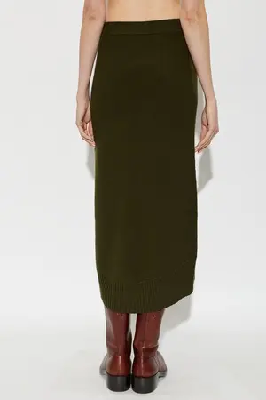 Victoria Beckham Wool Skirt With An Asymmetrical Cut