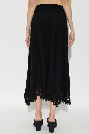 Zimmermann Wool Skirt With Crocheted Trim