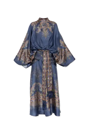 Zimmermann Silk Dress With Draping At The Waist