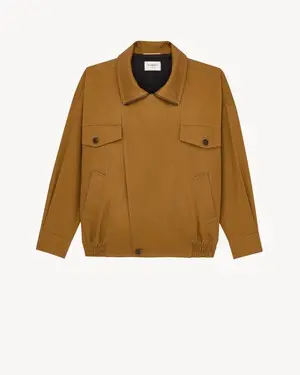 Saint Laurent Jacket In Cotton Serge