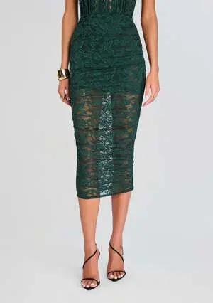 SEROYA Lace Pencil Skirt