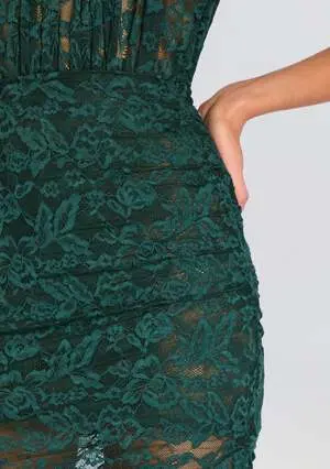SEROYA Lace Pencil Skirt