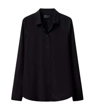NILI LOTAN Thelma Silk Shirt - Black