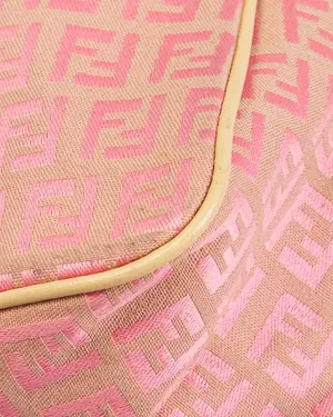 FWRD RENEW Fendi Zucca Canvas Shoulder Bag - Pink