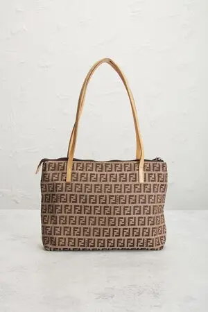Fendi Renew Zucchino Monogram Tote Bag - Brown