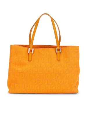 Fendi Renew Zucchino Monogram Tote Bag - Orange