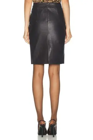 Ronny Kobo Dorian Leather Skirt