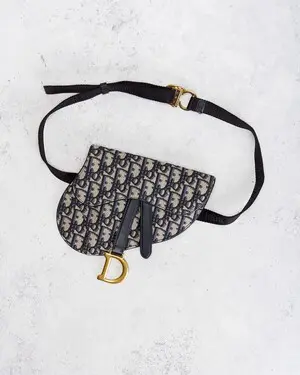 FWRD RENEW Dior Trotter Oblique Saddle Belt Bag