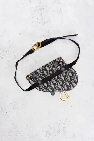 Dior Renew Trotter Oblique Saddle Belt Bag
