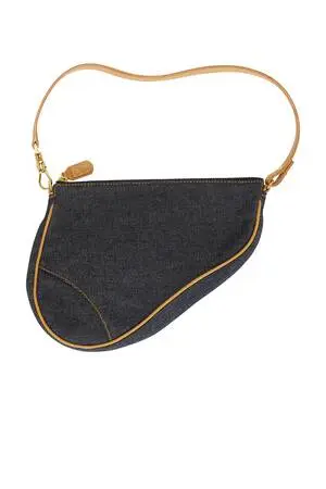 Dior Denim Pochette Saddle Bag - Blue