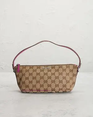 FWRD RENEW Gucci Gg Boat Pochette Shoulder Bag