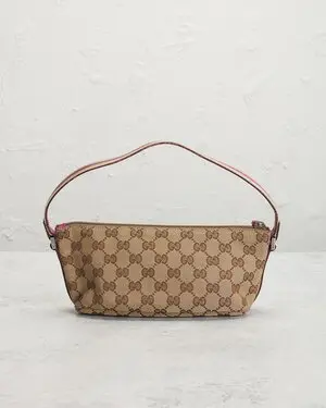 FWRD RENEW Gucci Gg Boat Pochette Shoulder Bag