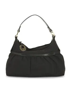 Fendi Zucca Canvas Shoulder Bag - Black