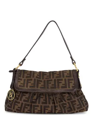 FWRD RENEW Fendi Zucca Canvas Shoulder Bag