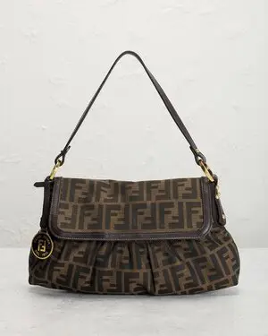 FWRD RENEW Fendi Zucca Canvas Shoulder Bag