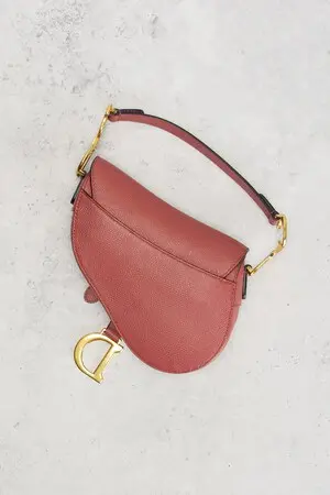 Dior Mini Saddle Bag - Red