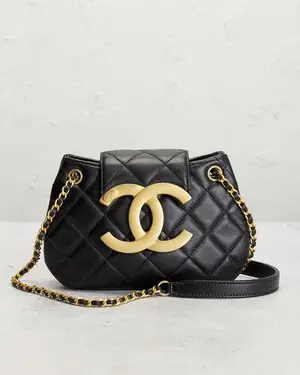 FWRD RENEW Chanel Lambskin Small Shoulder Bag