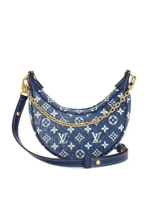 LOUIS VUITTON Renew Monogram Denim Loop Shoulder Bag - Blue