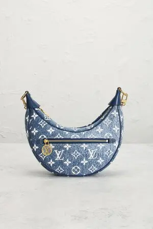 LOUIS VUITTON Renew Monogram Denim Loop Shoulder Bag - Blue