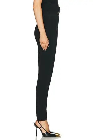 Balmain High Waist Belted Compact Jersey Pants