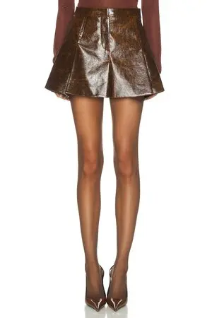 Sportmax Leather Mini Skirt