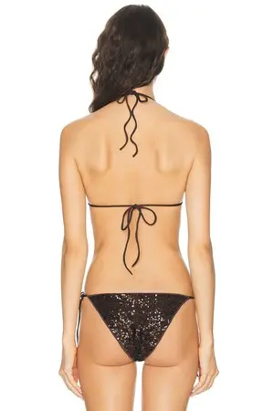 SKIMS Classic Swim Sparkle Triangle Bikini Top