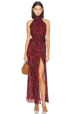 Johanna Ortiz Floral Silk Maxi Dress