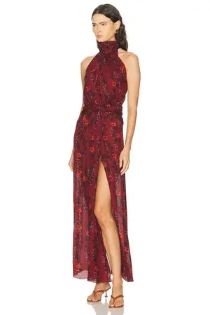 Johanna Ortiz Floral Silk Maxi Dress